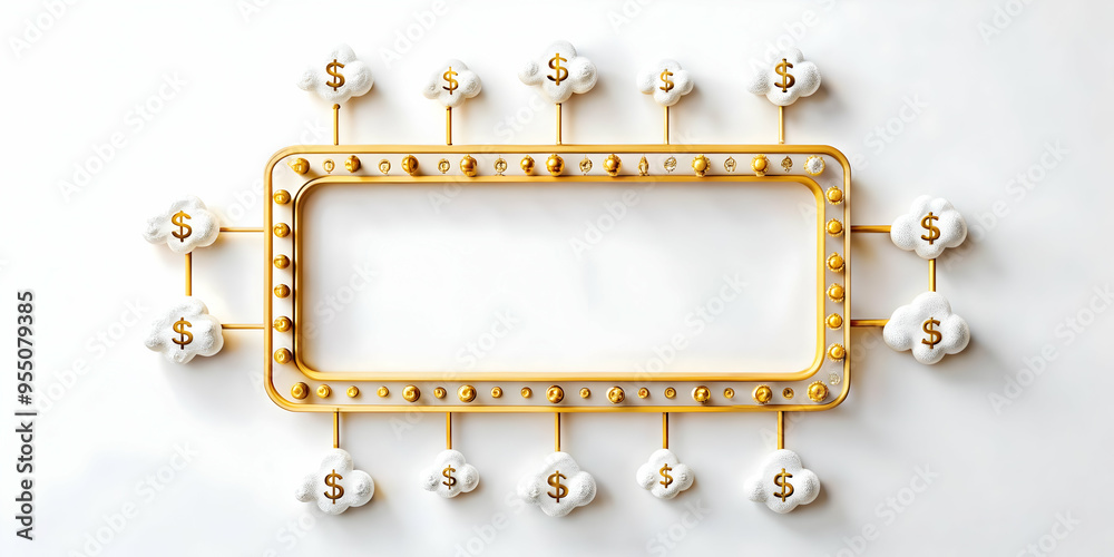 3D AI Cloud and Dollar Path Frame Concept: Cost-Saving Benefits of ...