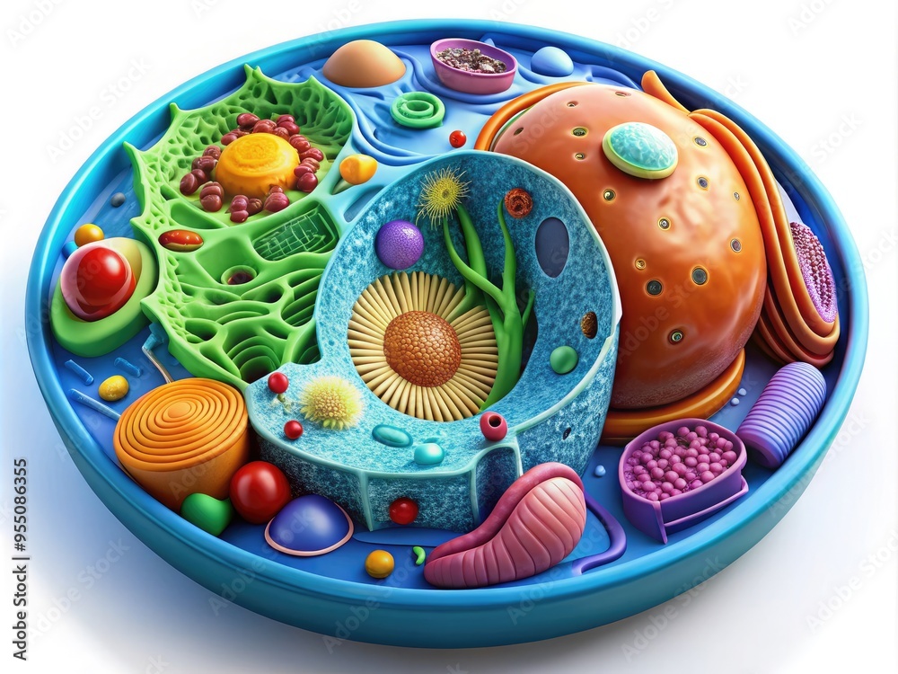 Detailed Diagram Showcasing The Organelles, Structures, And Functions ...