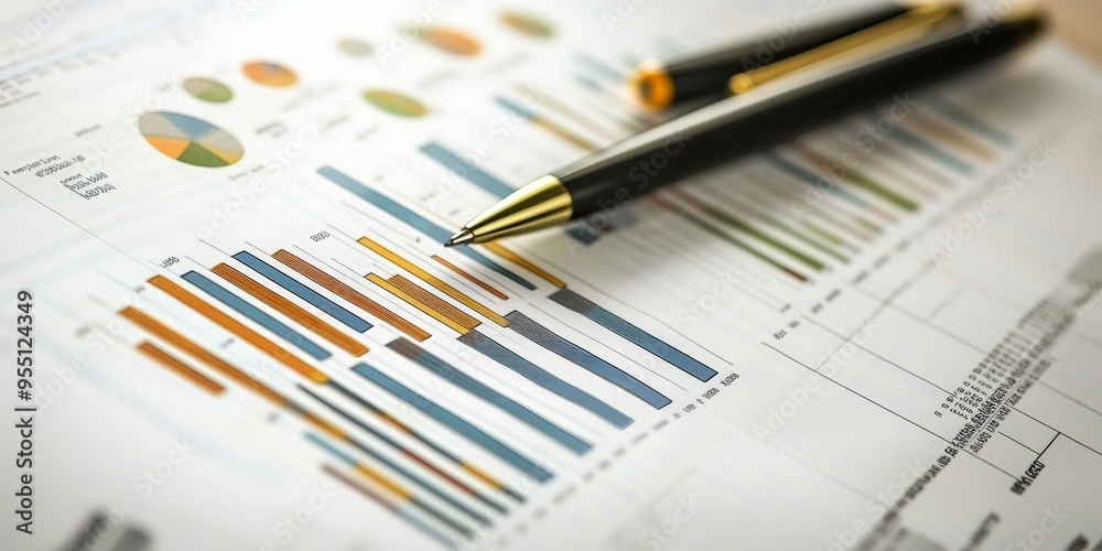 Personal finance management session with a detailed budget sheet clear ...