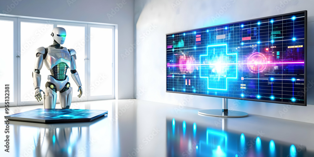 3D AI Powered Creative Studio Background - Innovative Design Boards and ...