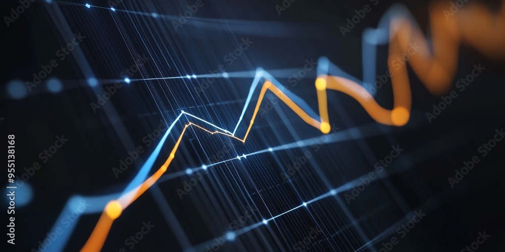 Detailed line graph showing economic growth rates over several years ...