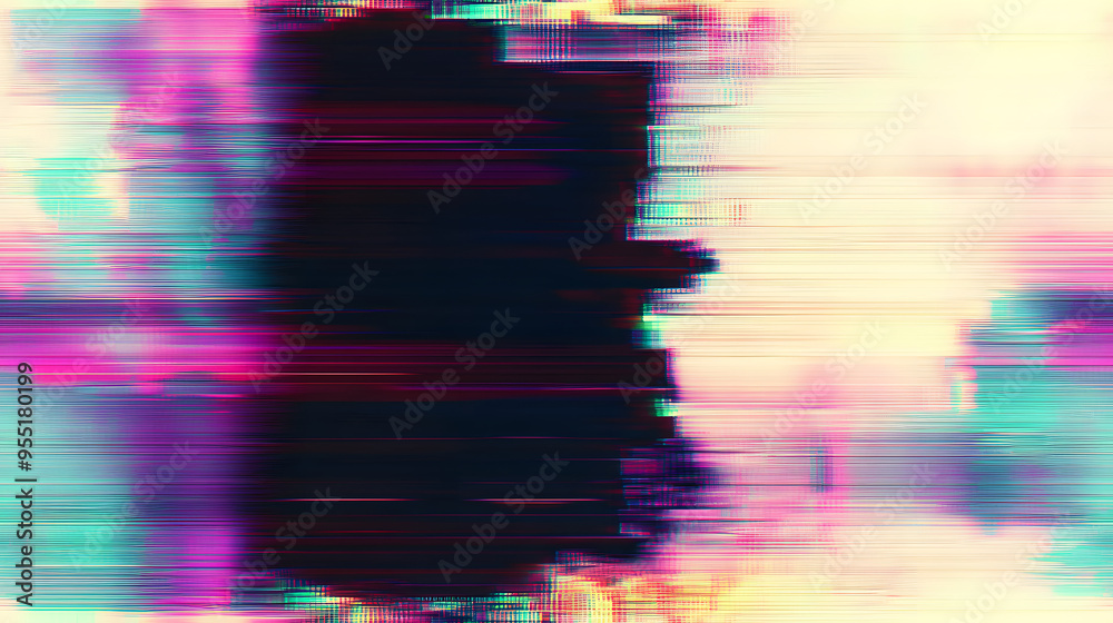 Abstract tv signal error static or vhs glitch effect grunge texture ...