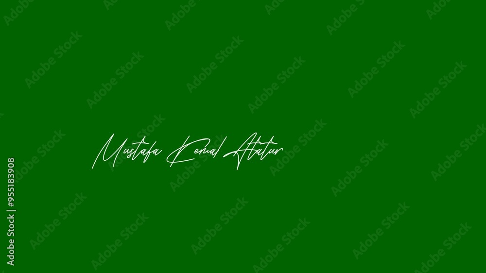 Signature of the founder of the Turkish Republic, Turkey, Mustafa Kemal ...