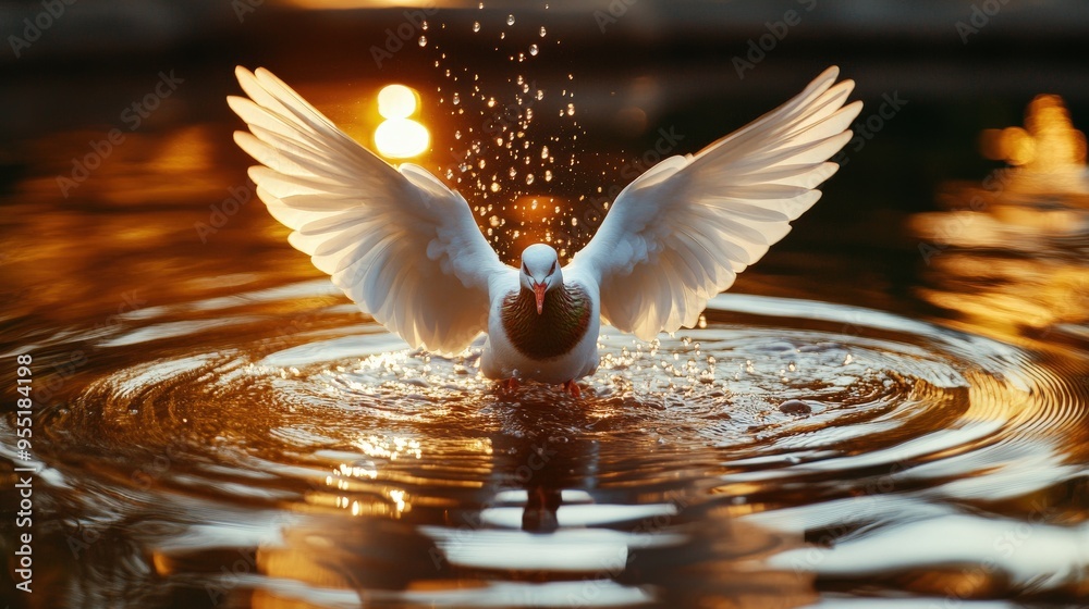 Dove The Holy Spirit descended on Jesus in the form of a dove during ...