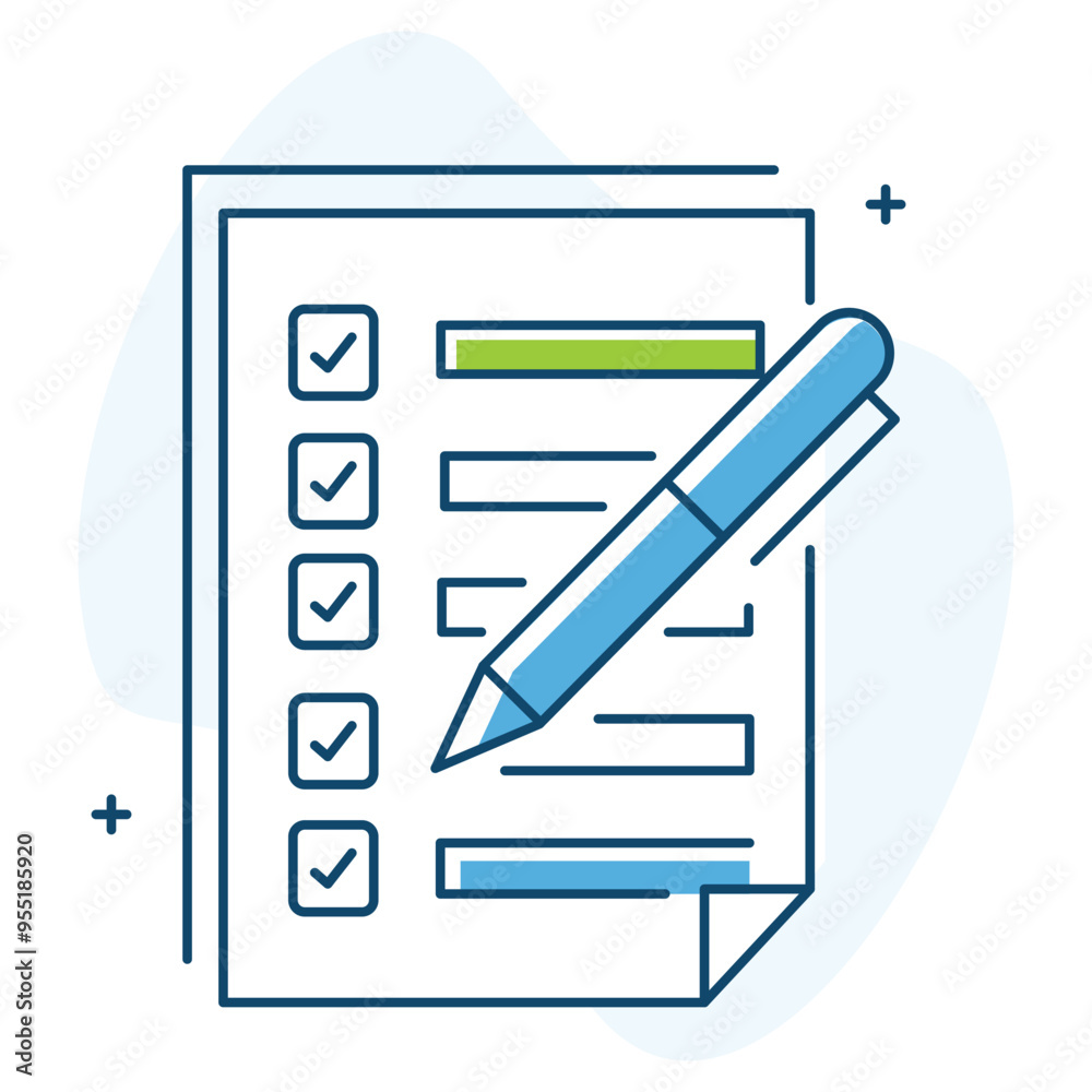 Task Management Checklist Vector Icon Symbol, to-do, list, planning ...