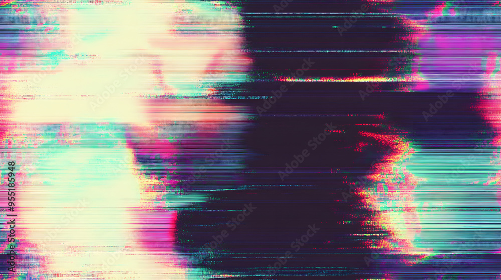 Abstract tv signal error static or vhs glitch effect grunge texture ...