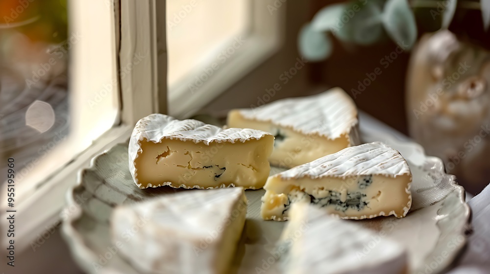 Illustration of moldy cheese, featuring its distinctive blue veining ...