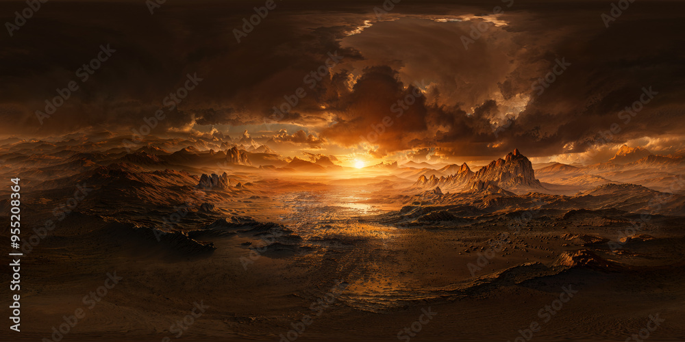 Planet Venus surface 8K v6 360 degree, equirectangular projection ...