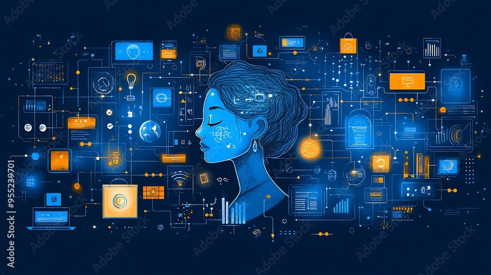 Illustrated mind map visual identity design exploring logo systems ...