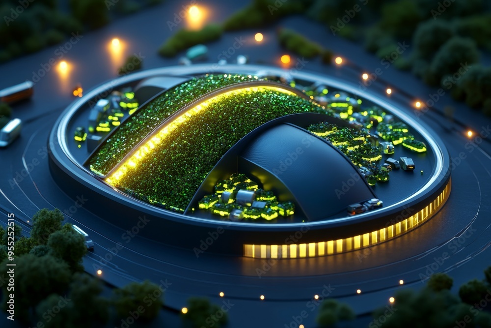 Garbage advancements in waste-to-energy are showcased in a futuristic ...