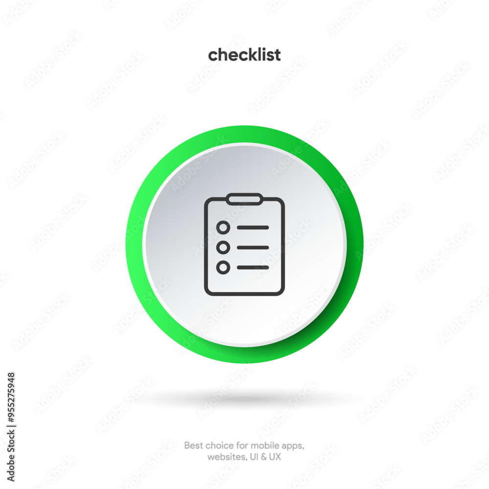 Vetor de Tasks clipboard icon. Task done sign. Approved document icon ...