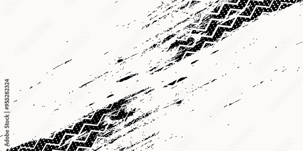 Tire tread marks, wheel textures, tire marks - car racing, motocross ...