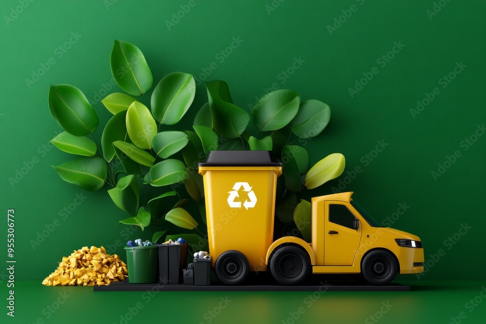Garbage and cost-effective waste management are illustrated in a ...