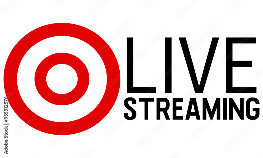 Live, streaming, broadcasting, online stream button, icon.Transparent ...