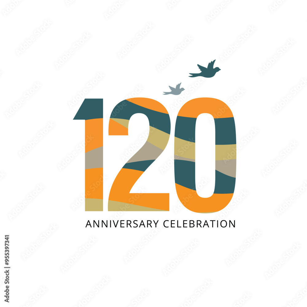 120 logo, 120th Anniversary Logo, Black Color, Vector Template Design ...