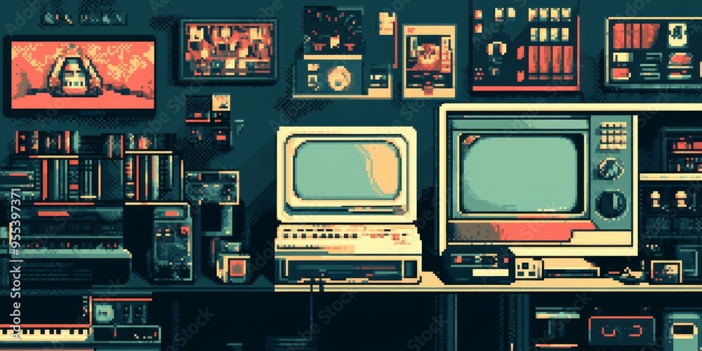 Retro 2D job hiring poster for aspiring video game developers featuring ...