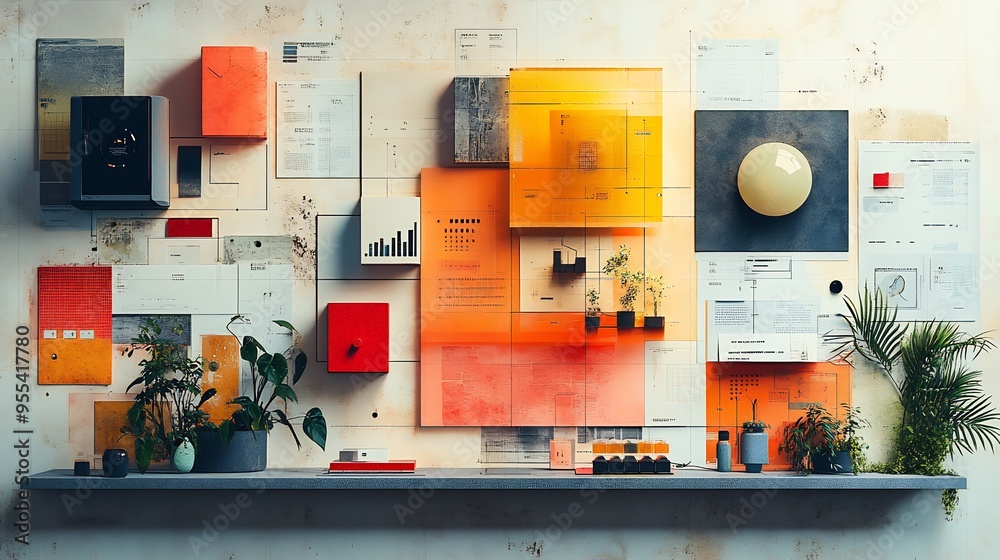 Mind map exploring principles of minimalism in graphic design focusing ...