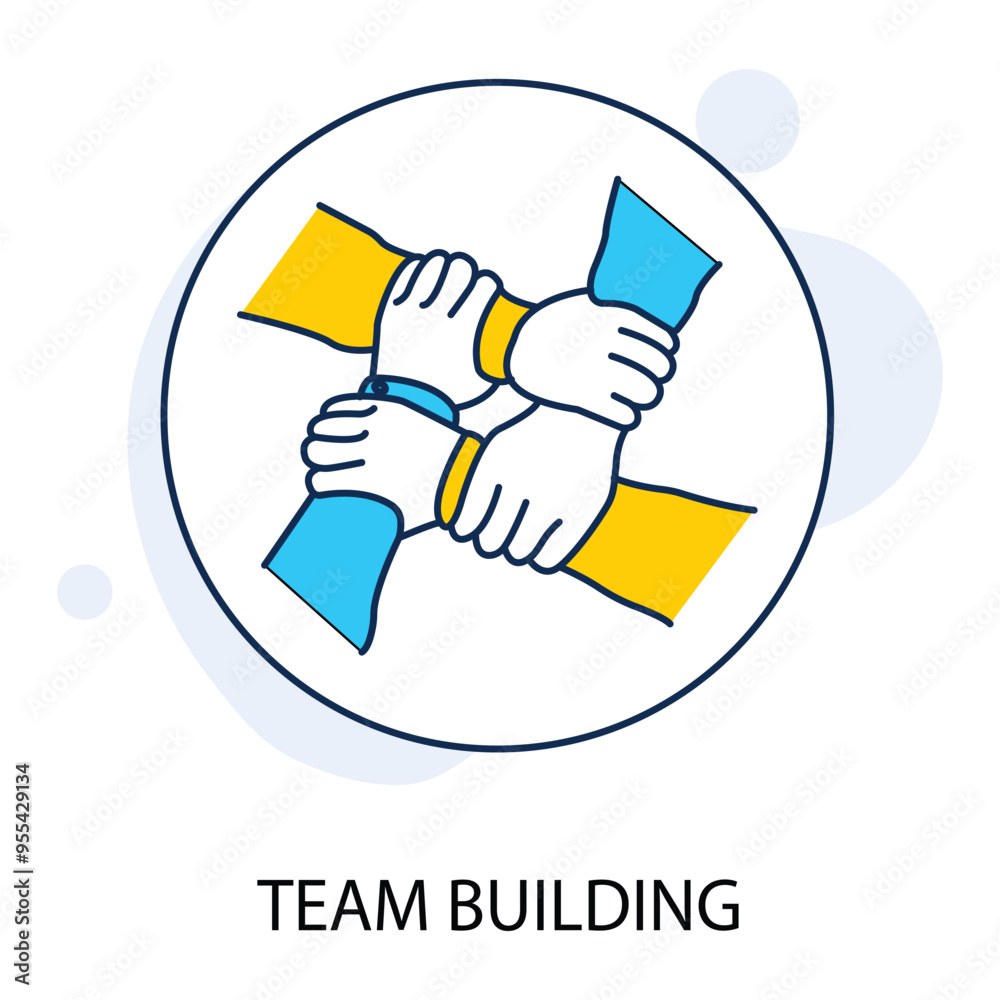 Team Building icon with editable stroke. Teamwork, team collaboration ...