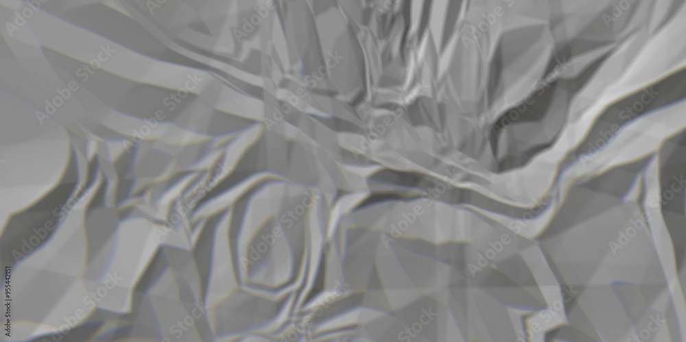 Abstract gray crumpled paper texture background. white fabric crushed ...