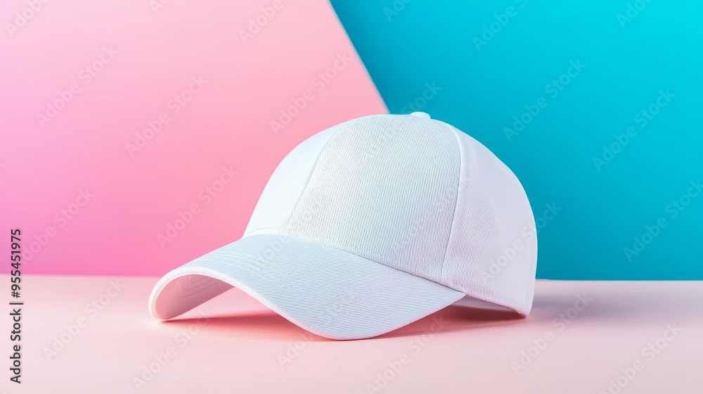 High-resolution baseball cap front view, gradient background, shadow ...