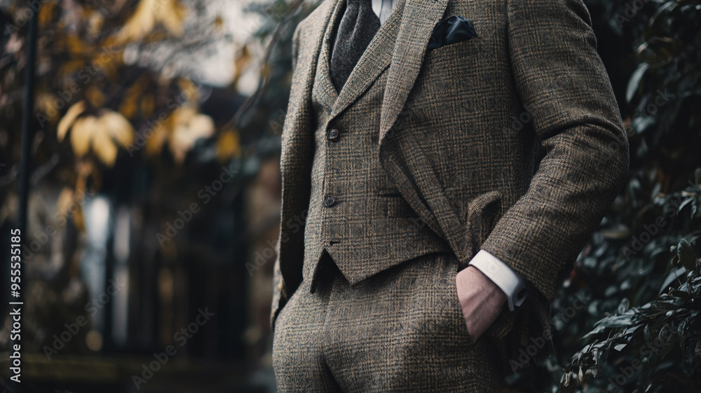 Vintage Elegance: Dapper Gentleman in Three-Piece Suit, Classic ...