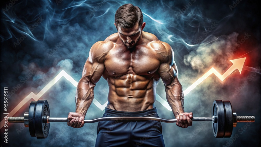 Bodybuilder lifting weights to naturally boost testosterone levels ...
