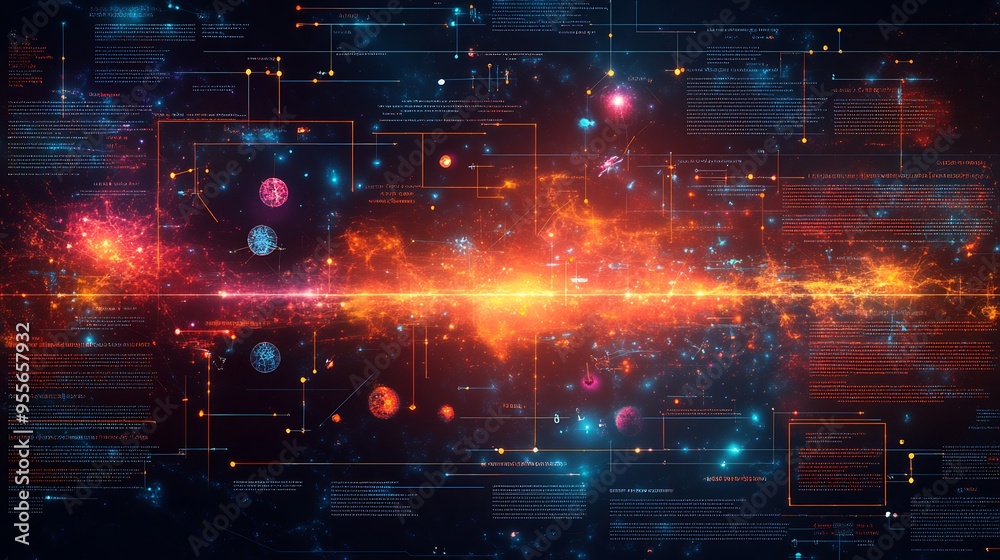Vector mind map quantum mechanics and particle physics illustrating ...