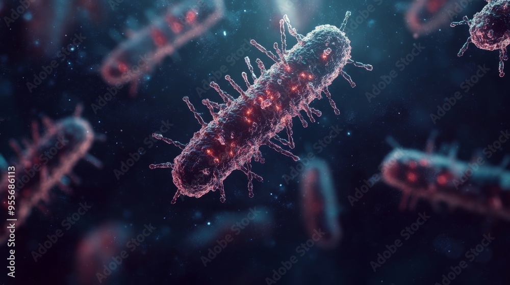 Microscopic view of Yersinia pestis bacteria, showcasing their rod ...