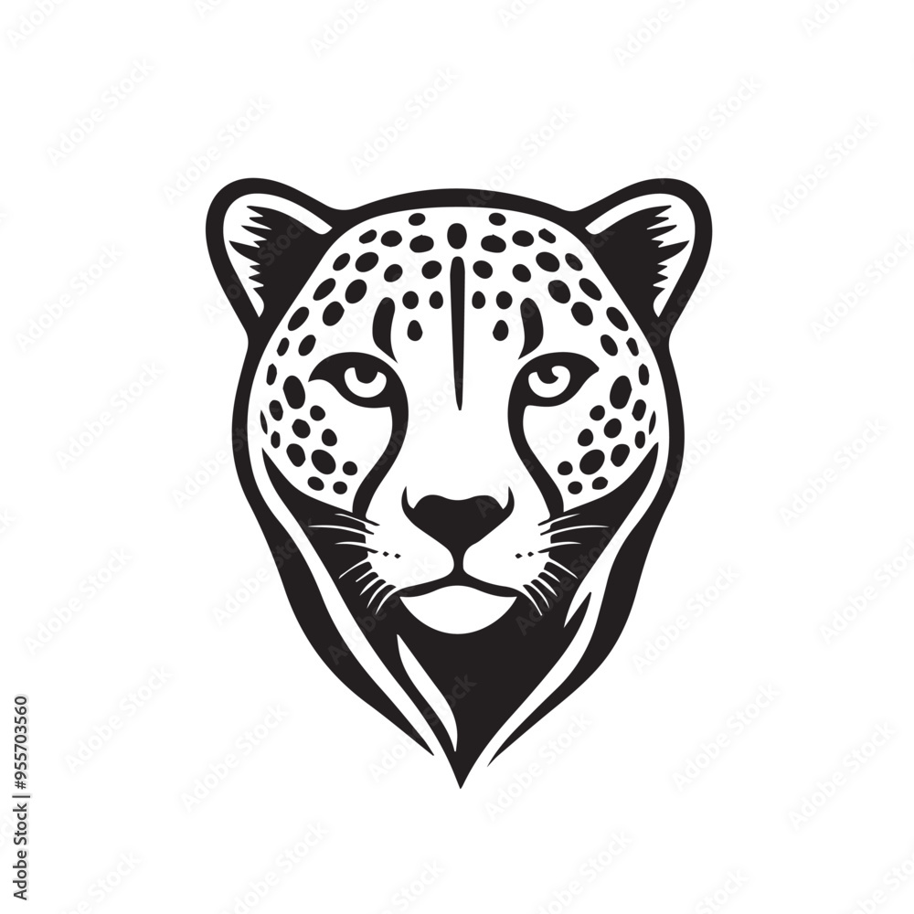 Cheetah in cartoon, doodle style . Image for t-shirt, web, mobile apps ...