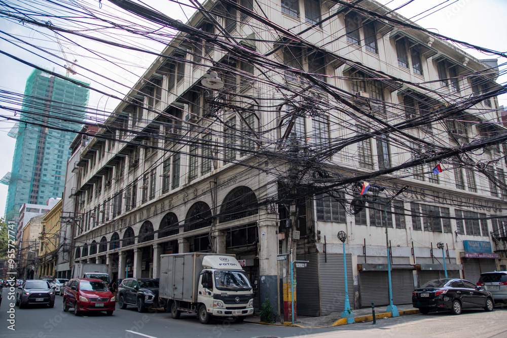 Neoclassical building located along the historic Escolta Street in ...