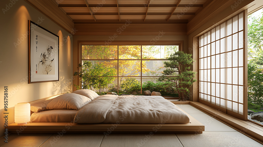 Japanese style bedroom, japanese room, traditional, japanese, futon, wa ...