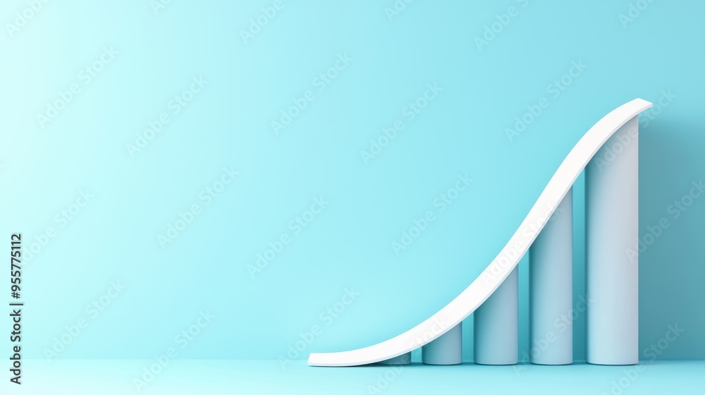 Minimalist Normal Distribution S-Curve Illustration Abstract 3D ...