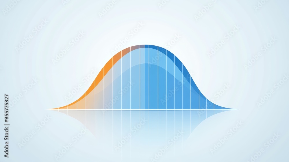 Normal Distribution Curve with Gradient Colors Gradient-colored ...