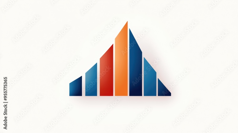 Stylized Normal Distribution Graph With Gradient Colors A Stylized Normal Distribution Graph