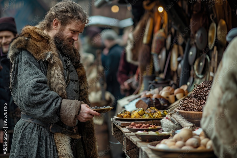 Nordic saga - portrait viking lifestyle, depicting the fearless spirit ...