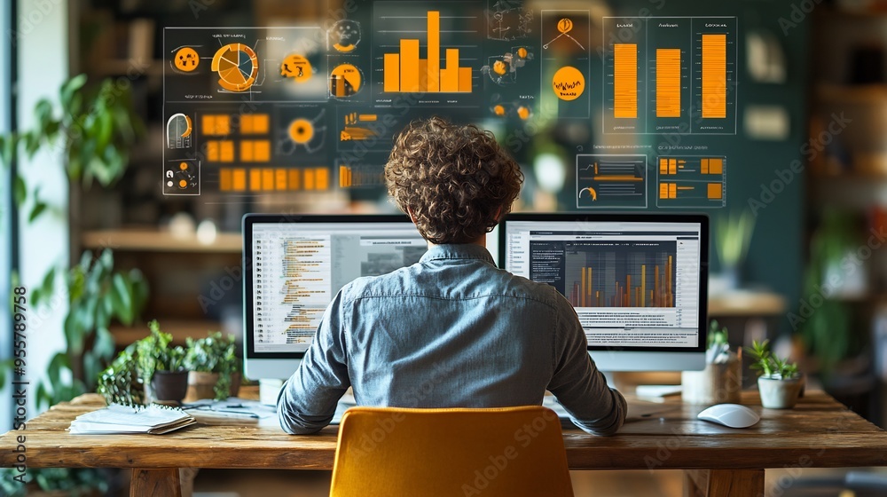 Infographic remote work productivity tips with icons data points and ...