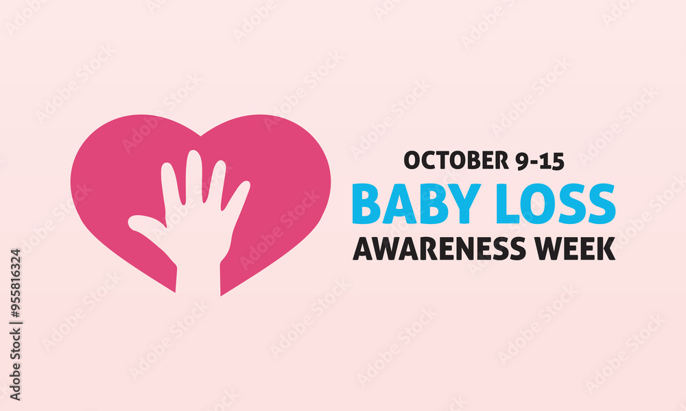 Vector graphic of baby loss awareness week design template. Banner ...