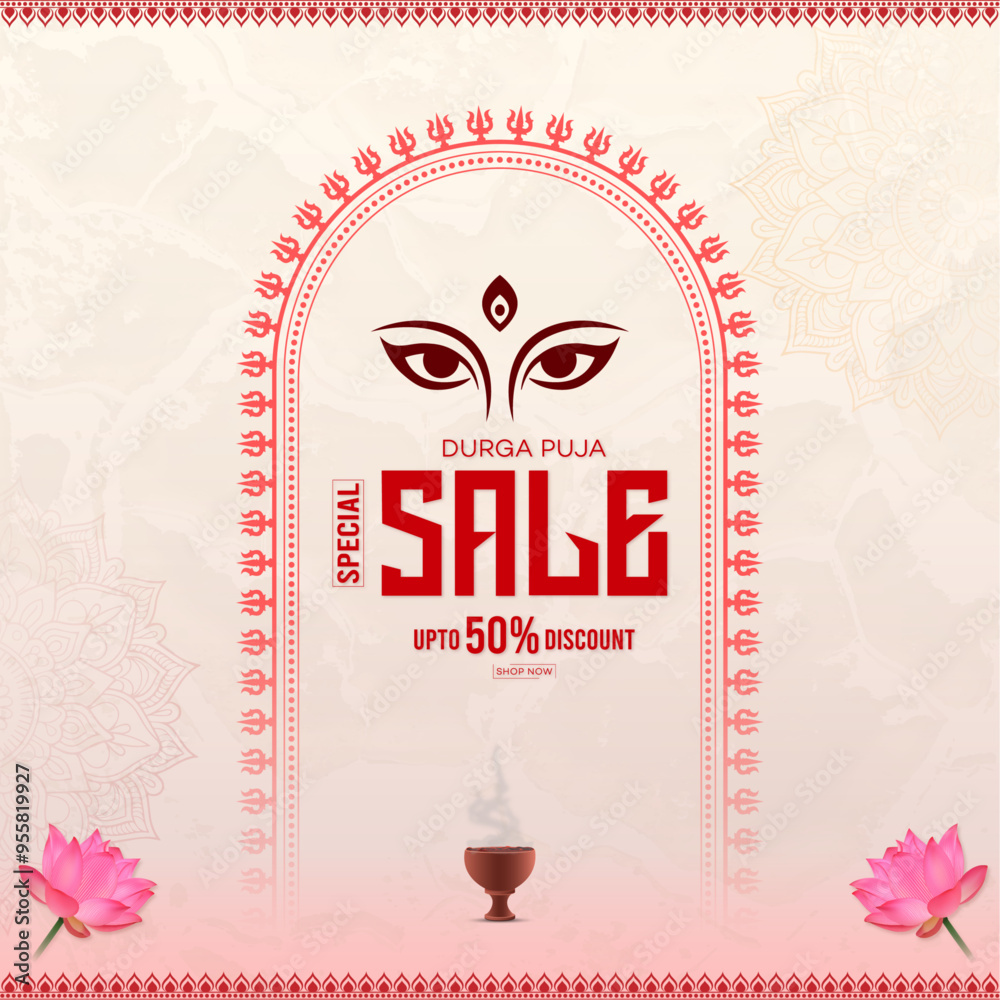 Durga Puja Poster, Happy, Durga, Puja, Sale, Poster, Print, Design ...