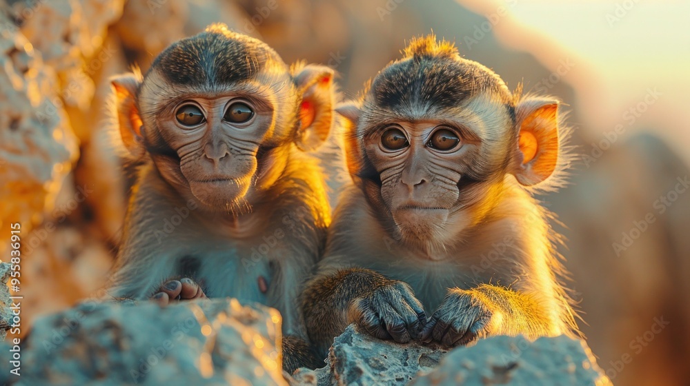 Cliff Breeding Monkeys: A Natural Wonder of the Animal Kingdom Stock ...