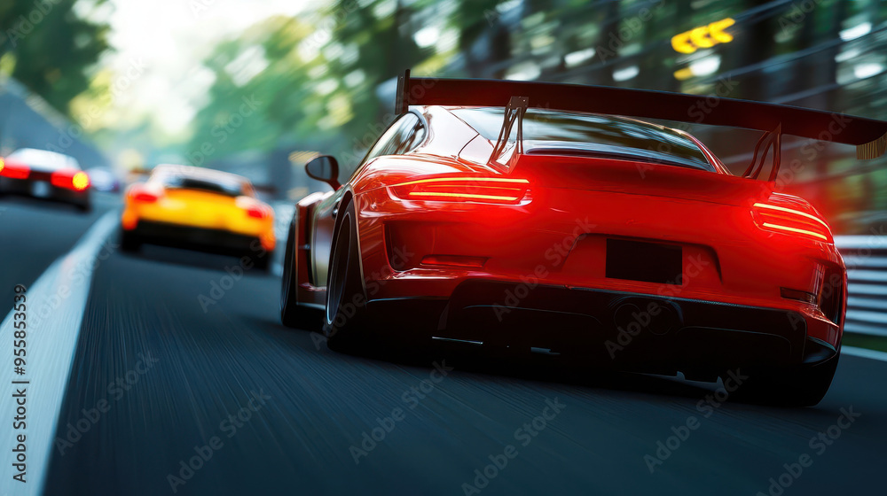 Driving skills for hitting the perfect racing line in touge races Stock ...