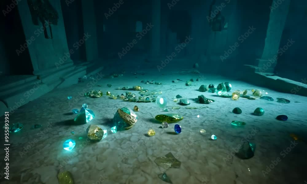 A forgotten tomb hidden deep within an ancient ruin, with the entrance ...