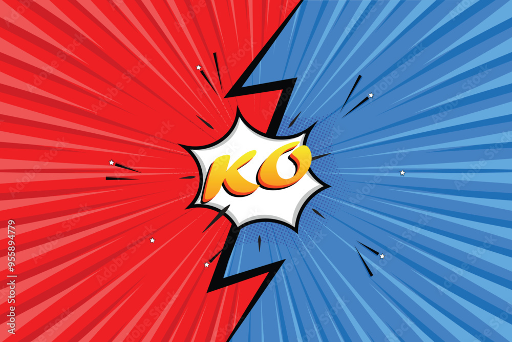 KO, knockout retro game on arcade background .pixel art .8 bit game ...