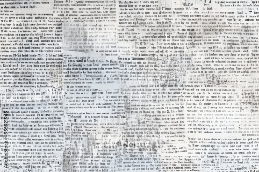 Vintage newspaper background with "new" text and grunge collage style ...