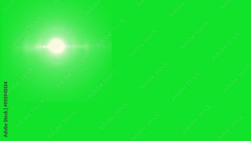 Green screen halo lighting, Strong spot light emitting light rays ...
