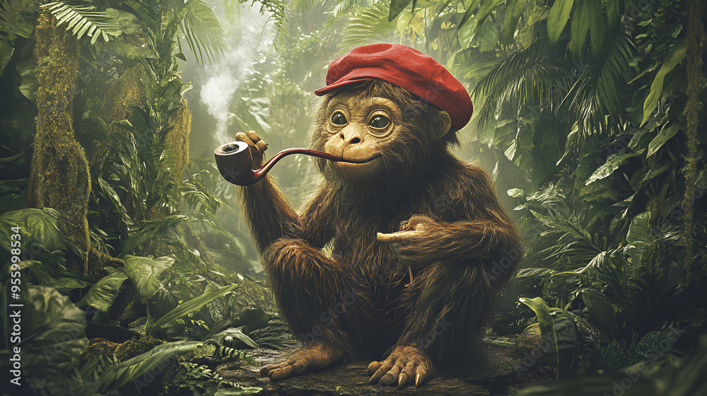 Saci Perere the Brazilian jungle-dwelling folkloric creature. Wears a ...