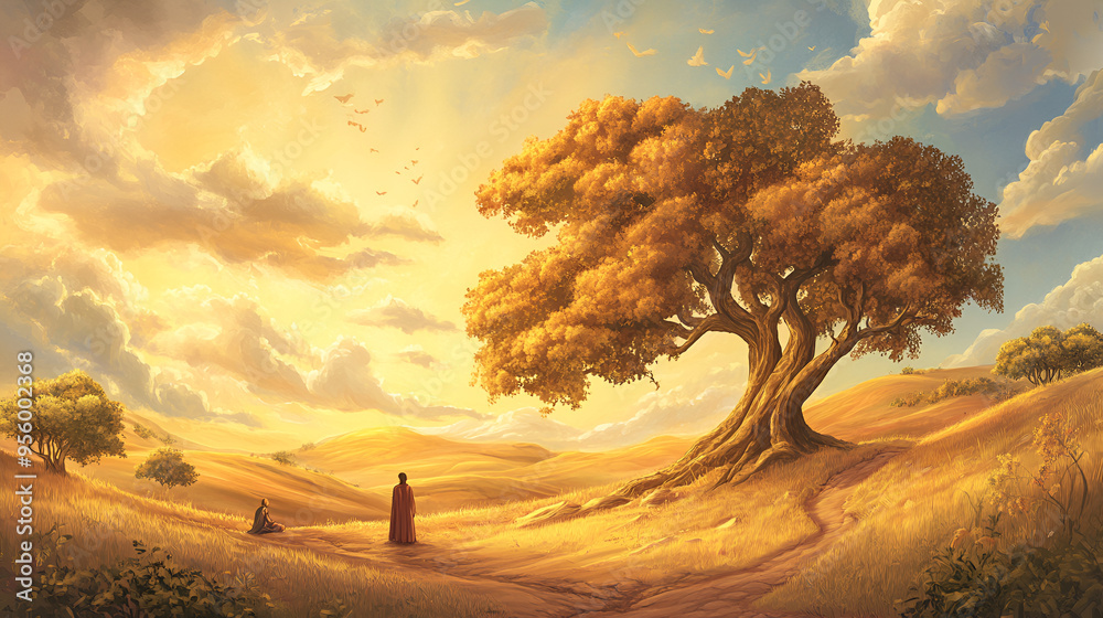 Biblical Story of Cain and Abel from the book of Genesis with text ...