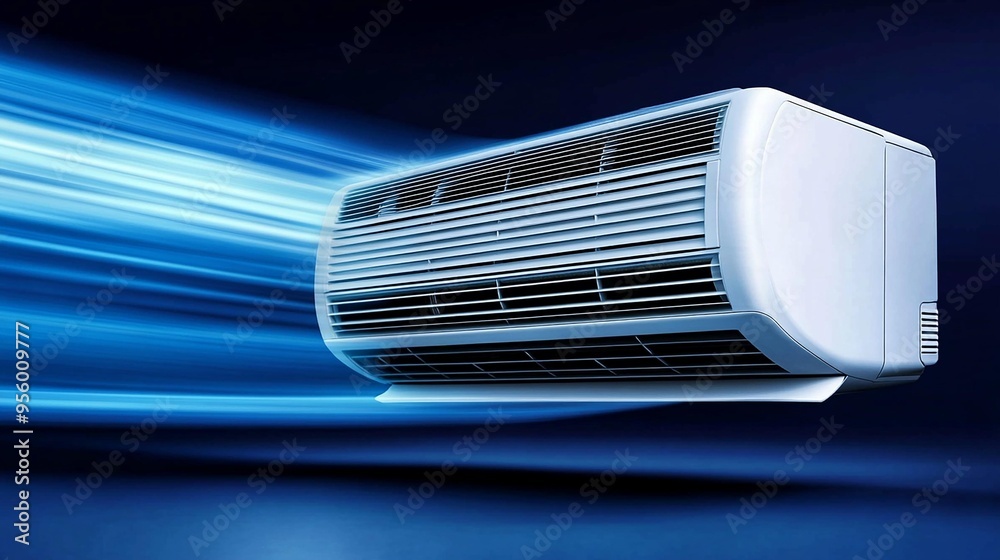 Modern air conditioner with sleek design cooling indoor space ...
