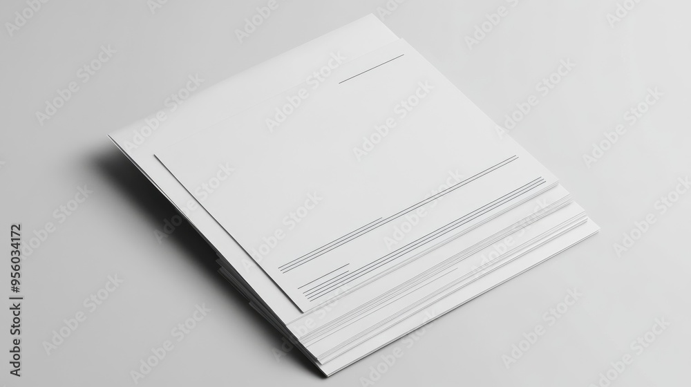 Elegant stationery paper template featuring a professional letterhead ...