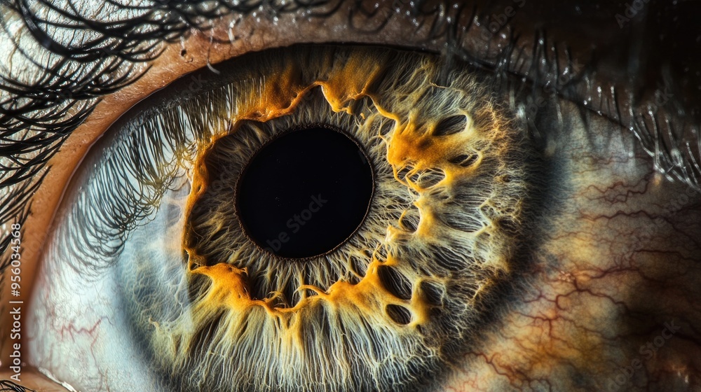 Vision of an eye with intricate details and textures showcasing the ...