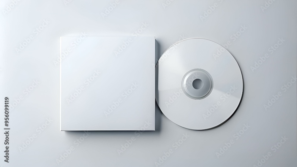 Clean and simple mockup of a blank CD and its case. perfect for ...